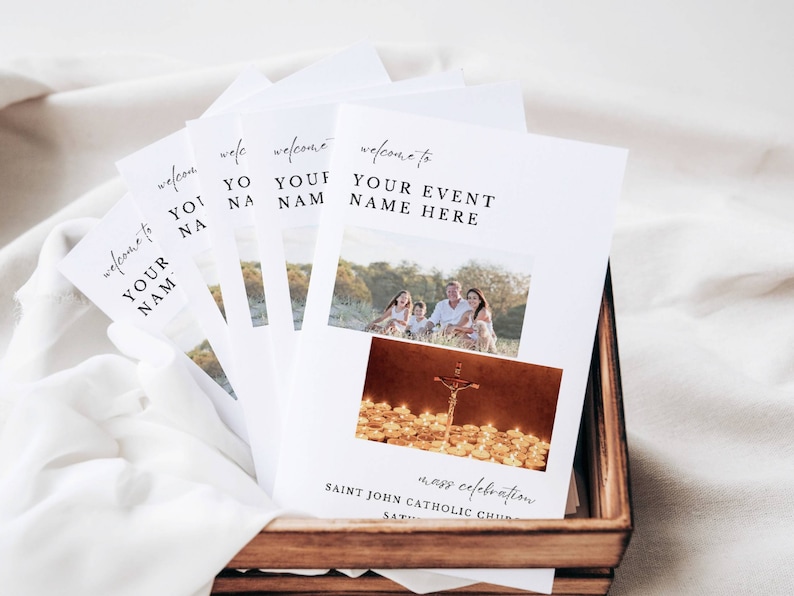 Catholic Mass Bifold Program | Anniversary Mass | Catholic Family ...