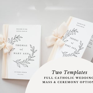 Catholic Wedding Program Catholic Nuptial Mass & Catholic Wedding ...