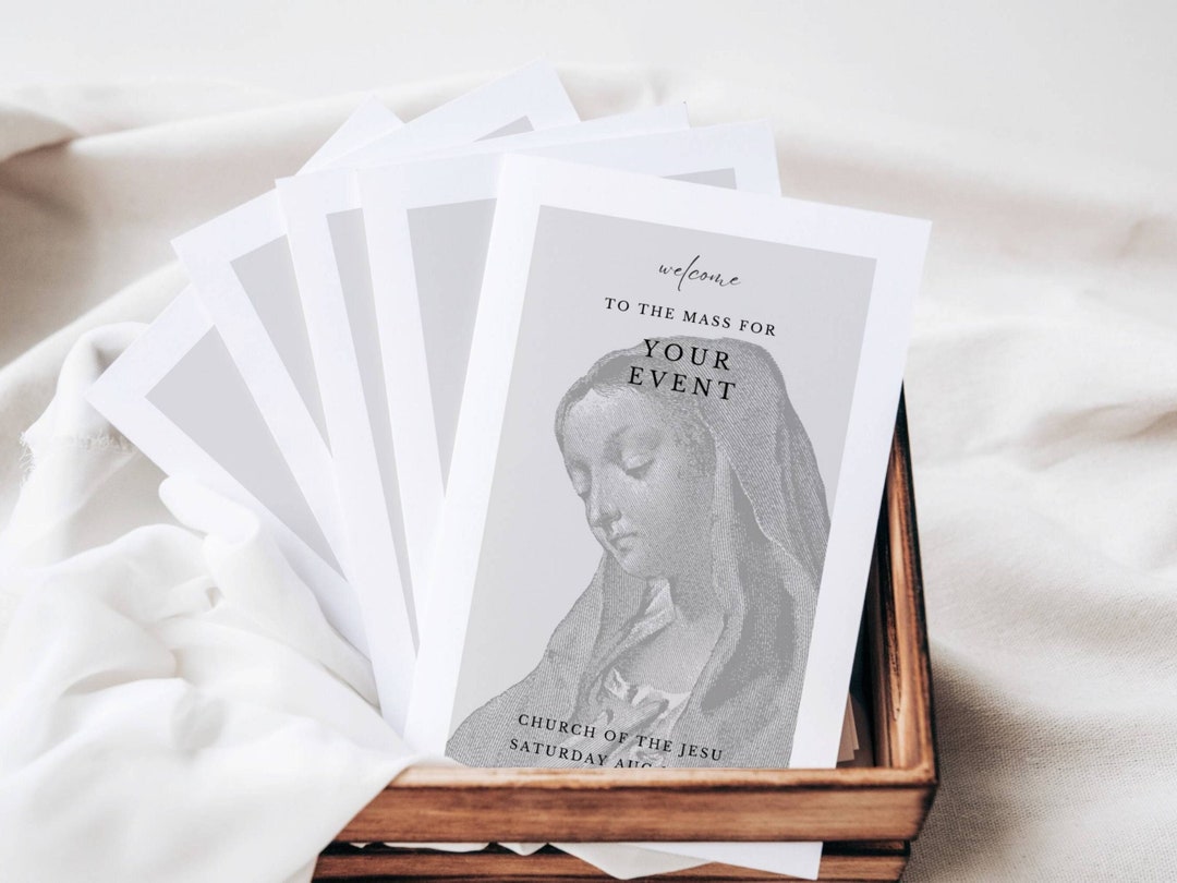 Catholic Mass Bifold Program Mass Celebration Catholic Church Service ...