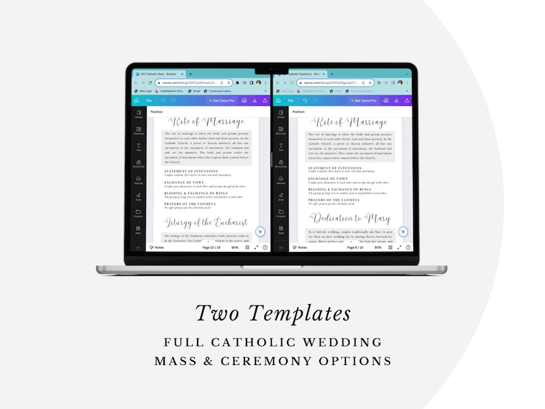 Catholic Wedding Program Template: Full Mass & Ceremony (canva) - Etsy
