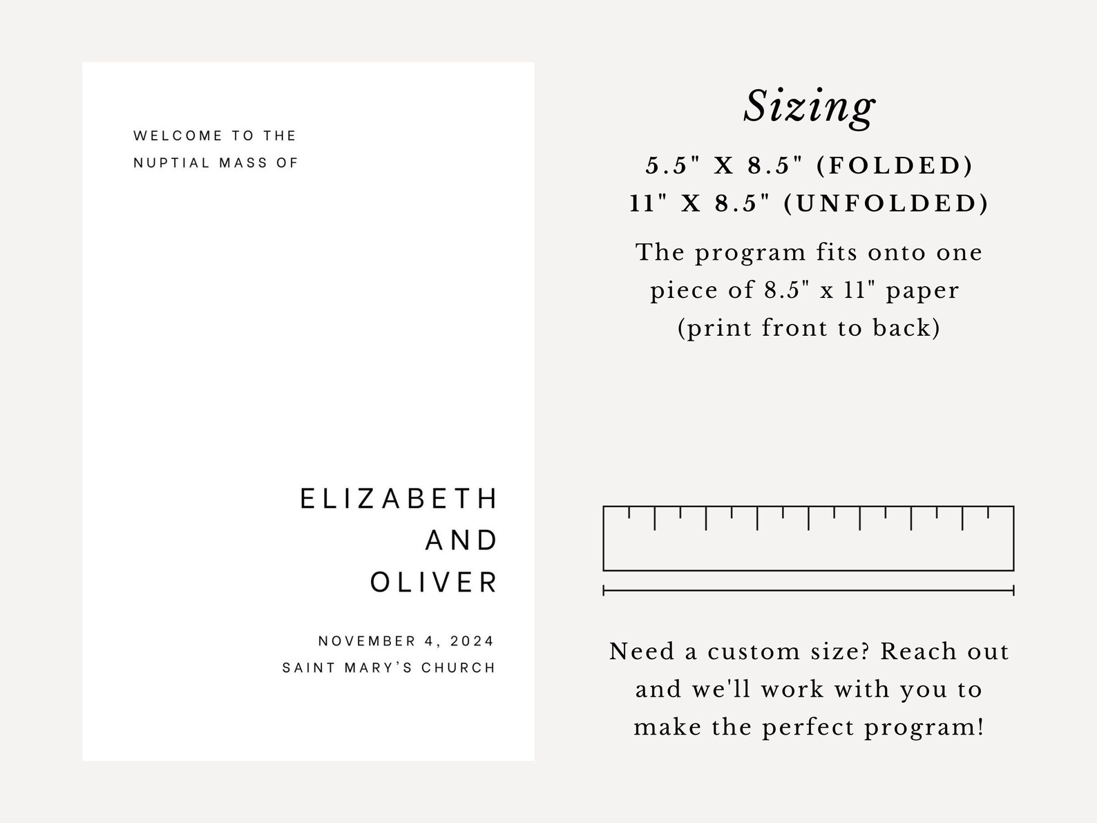 Catholic Wedding Program Catholic Nuptial Mass & Catholic Wedding ...