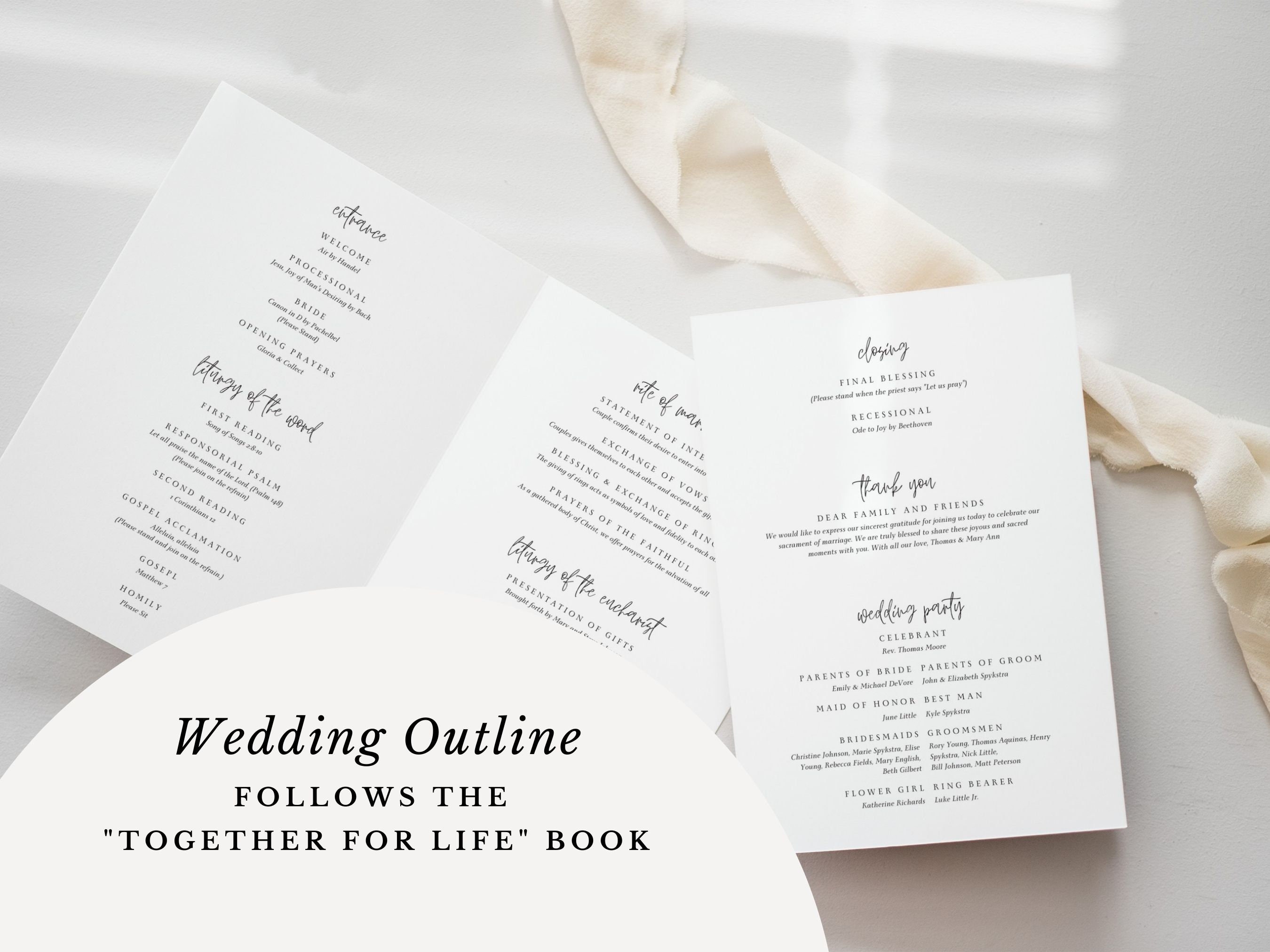 Catholic Wedding Program Catholic Nuptial Mass & Catholic Wedding ...