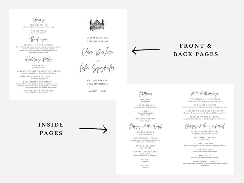 Catholic Wedding Program to Explain Faith With Catholic Nuptial Mass ...