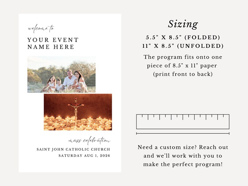 Catholic Mass Bifold Program | Anniversary Mass | Catholic Family ...