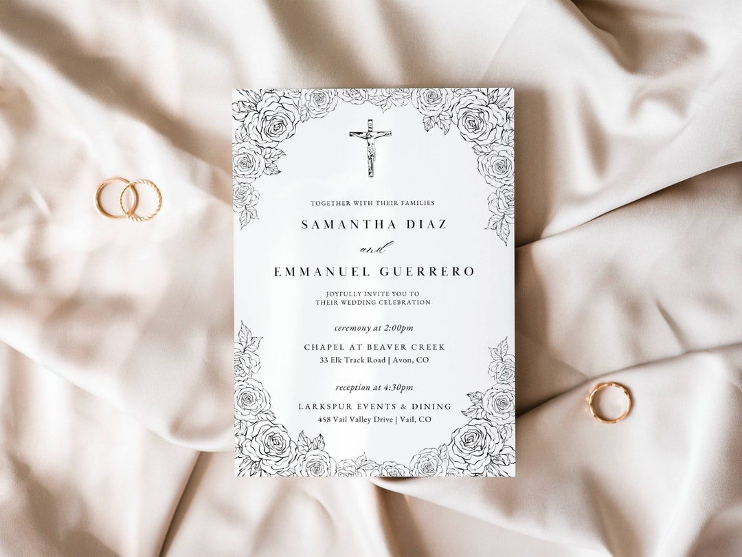 Catholic Wedding Invitation - Etsy