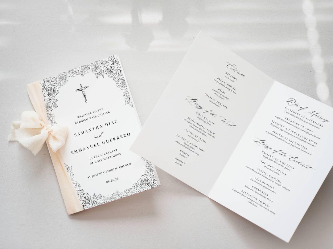Catholic Wedding Program to Explain Faith With Catholic Nuptial Mass ...