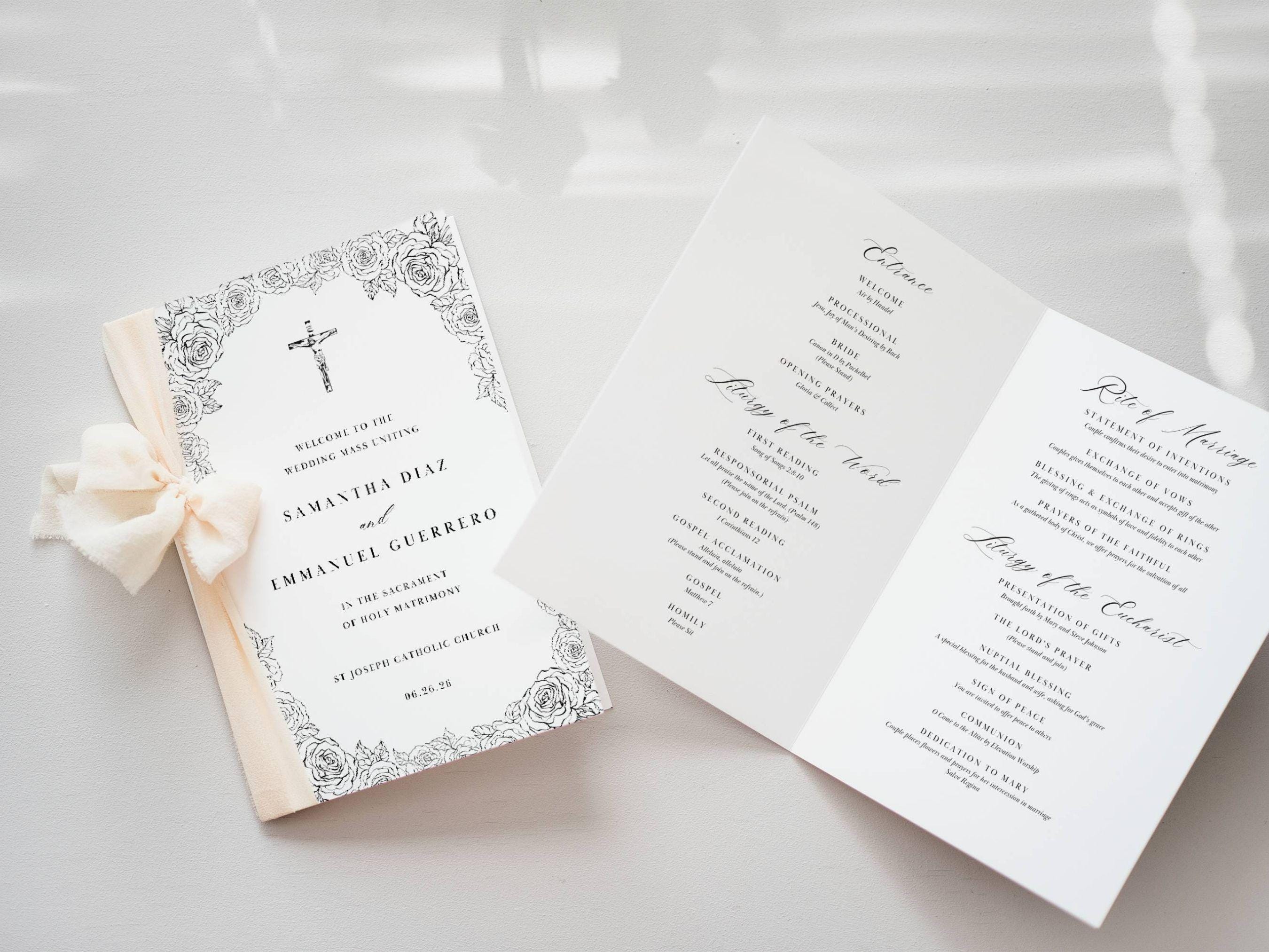 Catholic Wedding Program to Explain Faith With Catholic Nuptial Mass ...