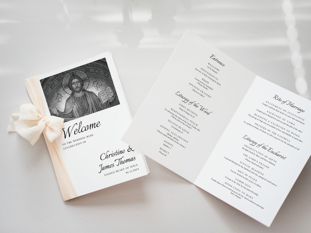Catholic Wedding Program Catholic Nuptial Mass & Catholic Wedding ...