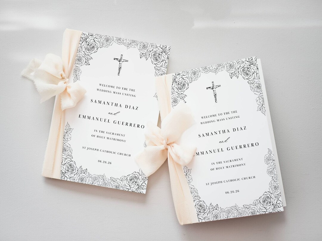 Catholic Wedding Program Template Full Readings Explain Catholic ...