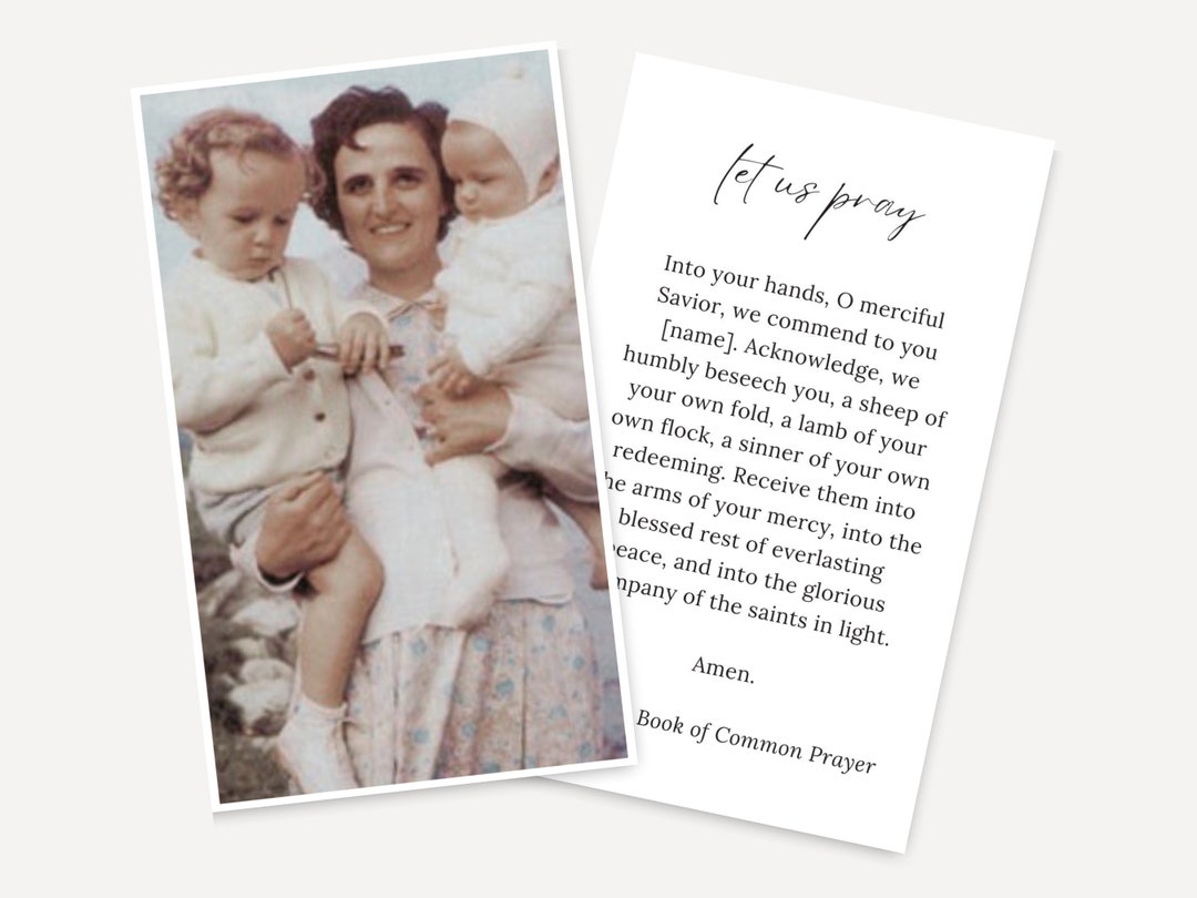 Catholic Prayer Card Template, Catholic Funeral Mass Prayer Card ...