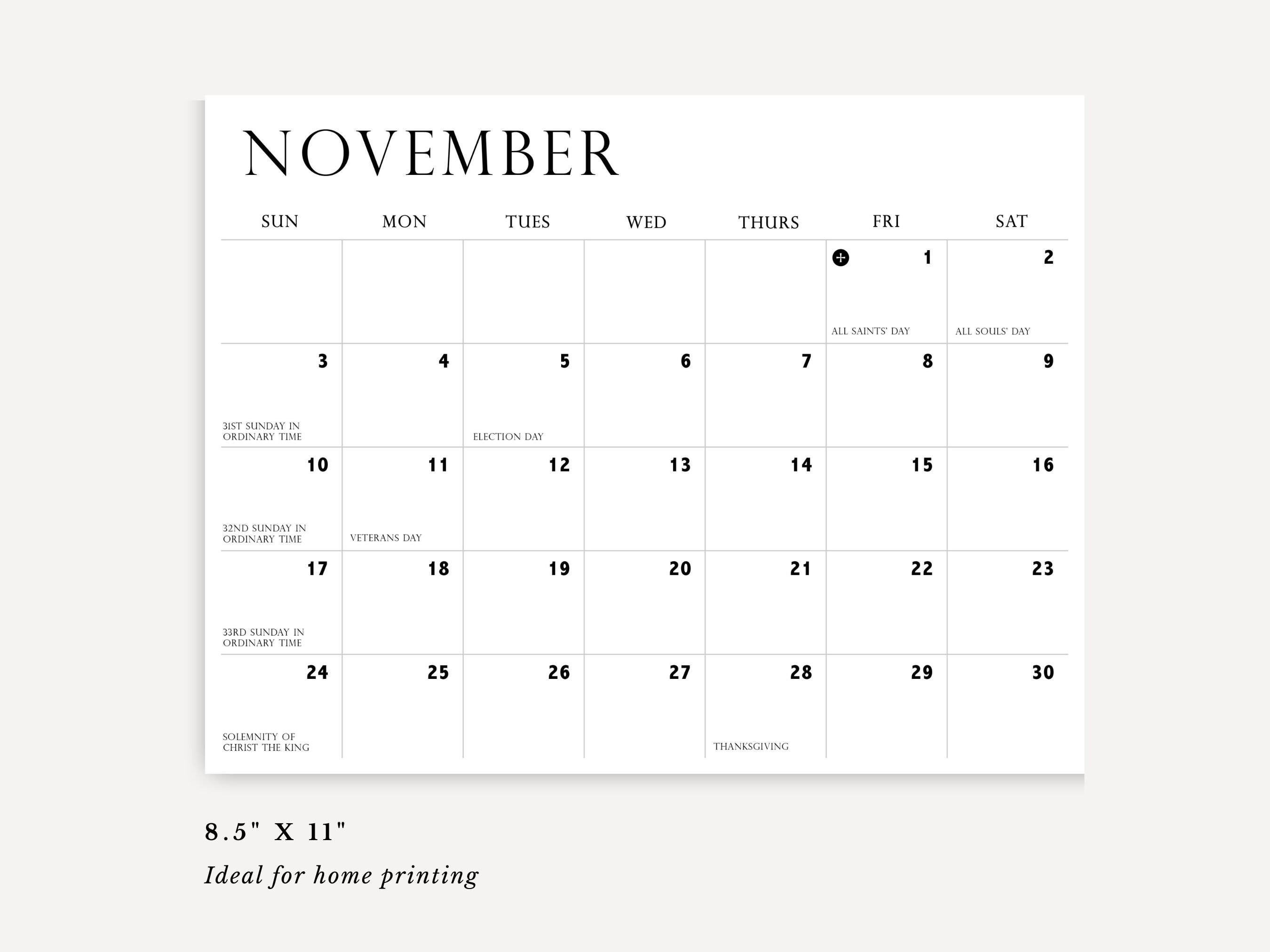 2024 Catholic Liturgical Calendar, Printable Calendar With Holy Days of ...