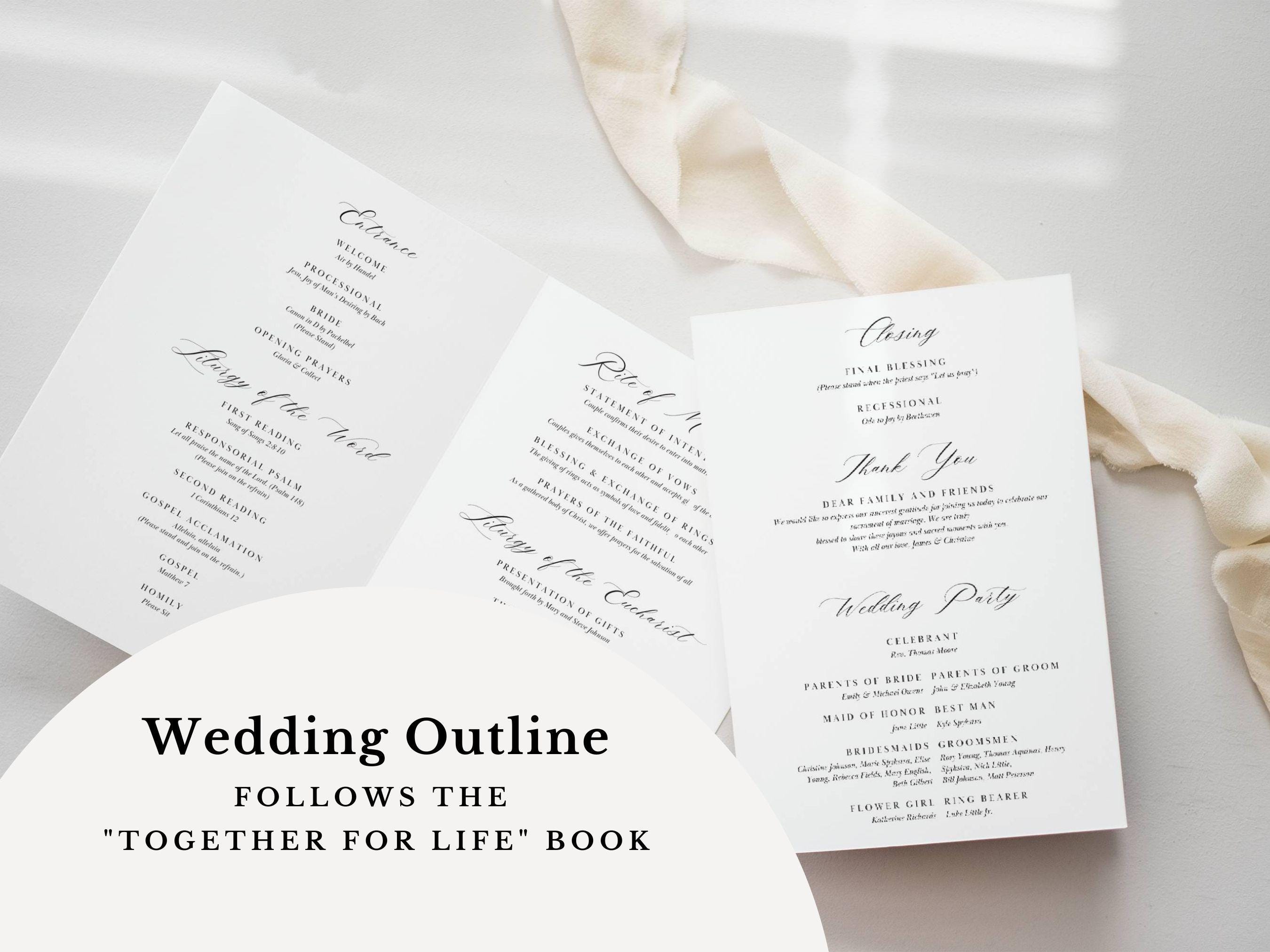 Catholic Wedding Program to Explain Faith With Catholic Nuptial Mass ...