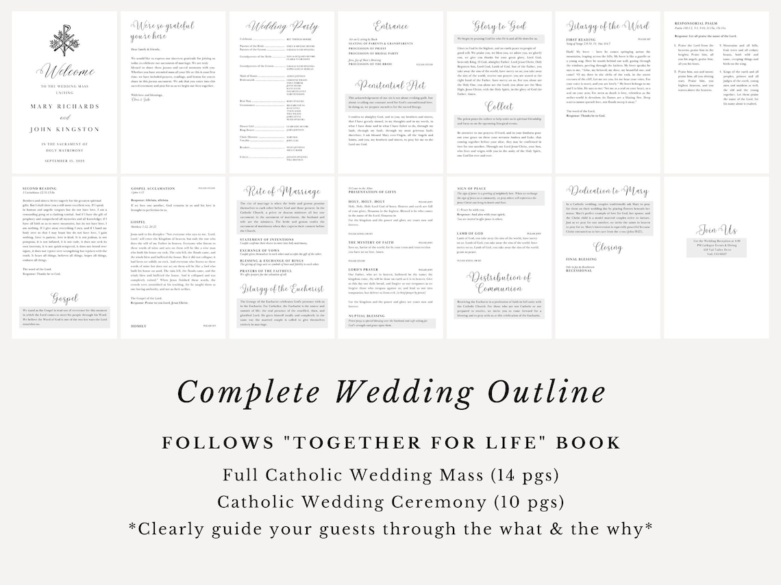 Catholic Wedding Program Template Explains Catholic Wedding Full ...