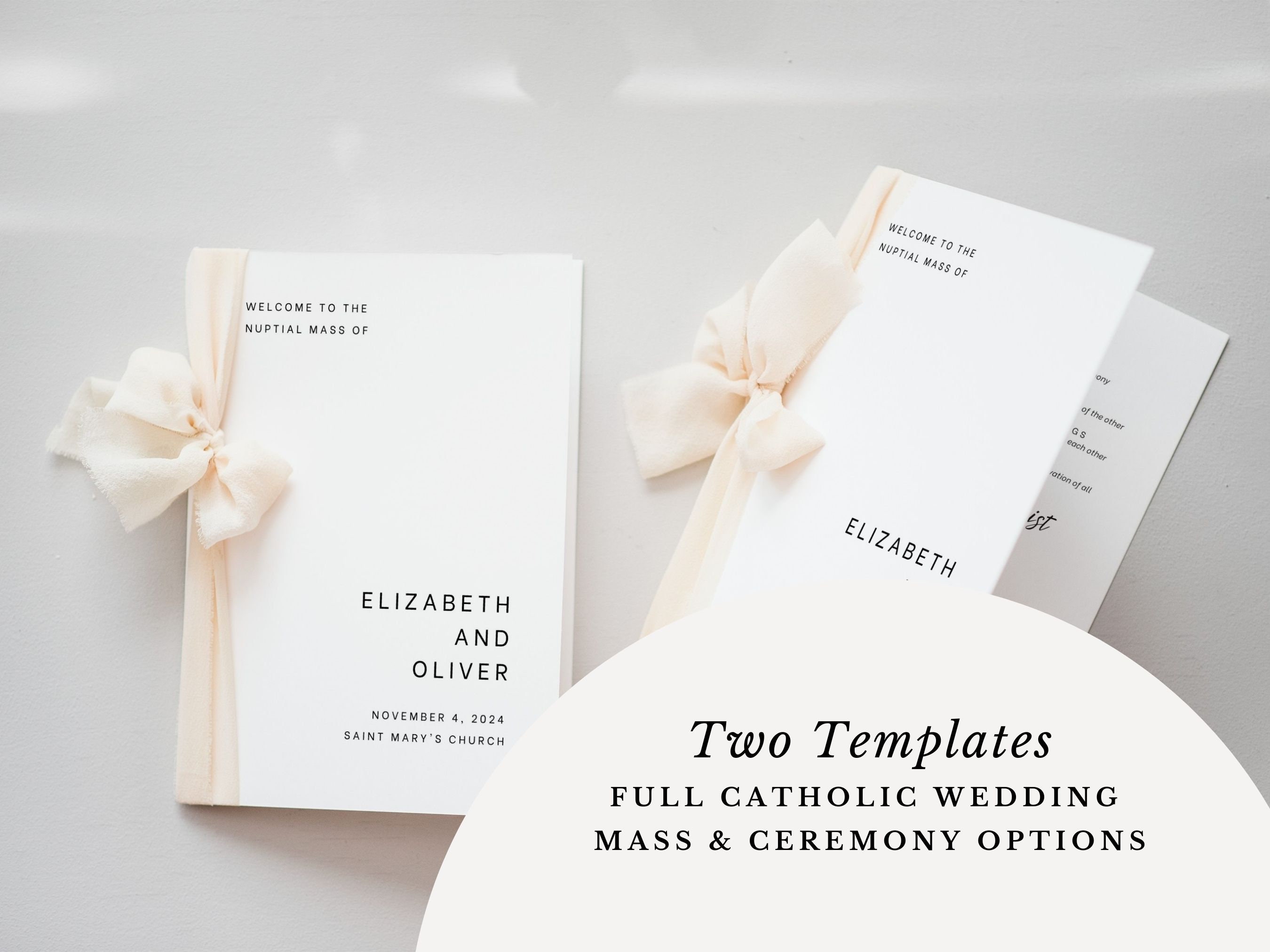 Catholic Wedding Program Catholic Nuptial Mass & Catholic Wedding ...