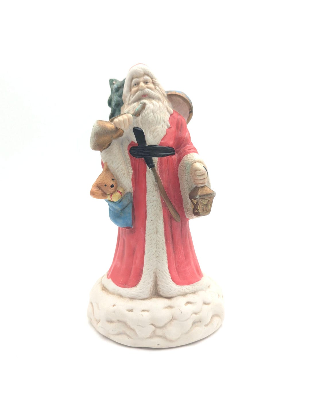 Vintage Tall Resin Santa Claus Carrying Gift Sack With Toys | Holiday ...