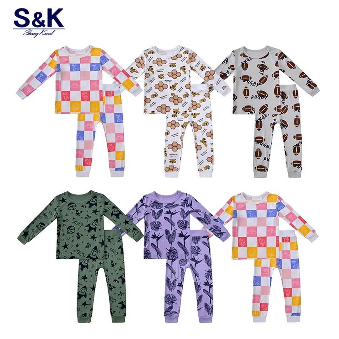 2025 Baby Kids Pyjamas Set – Bamboo Fiber Toddler Sleepwear, Long ...