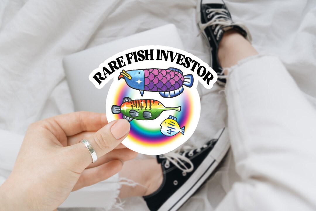 Rare Fish Investor Wiiplay Matte Vinyl Sticker, Waterbottle Sticker ...