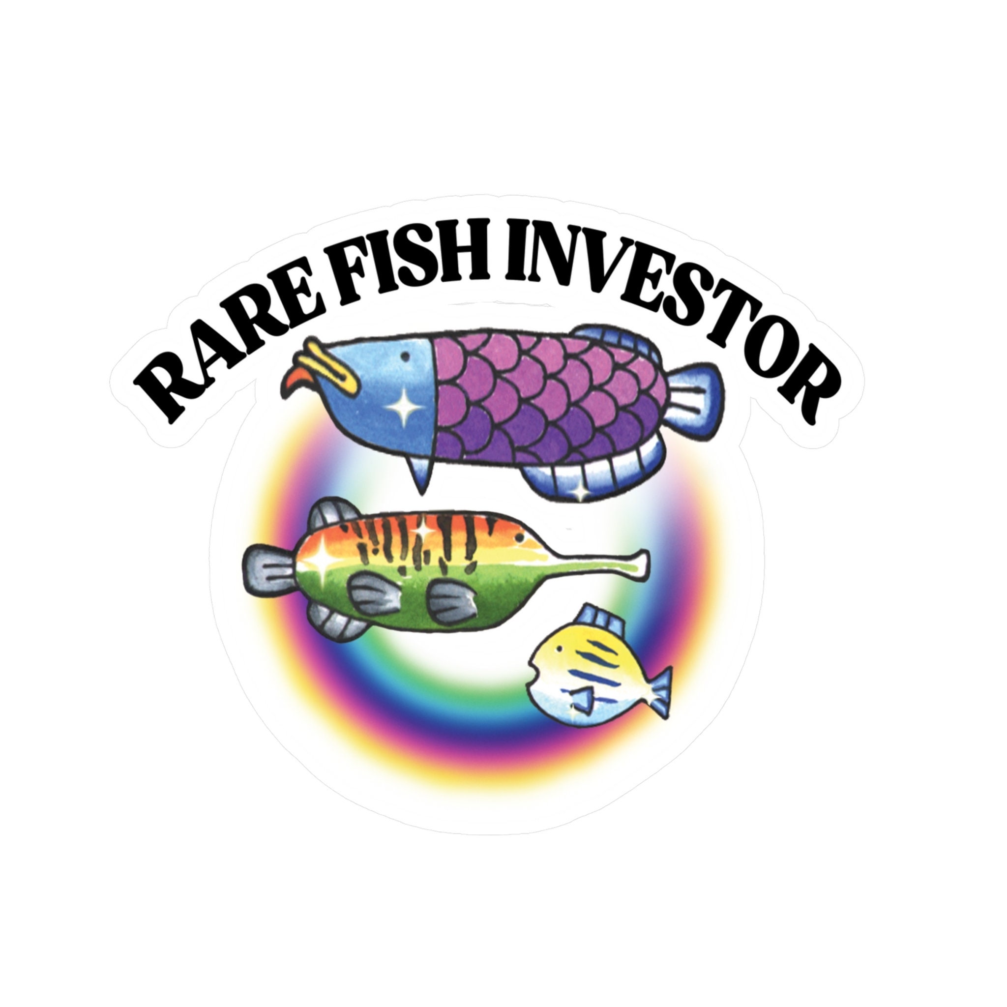 Rare Fish Investor Wiiplay Matte Vinyl Sticker, Waterbottle Sticker ...