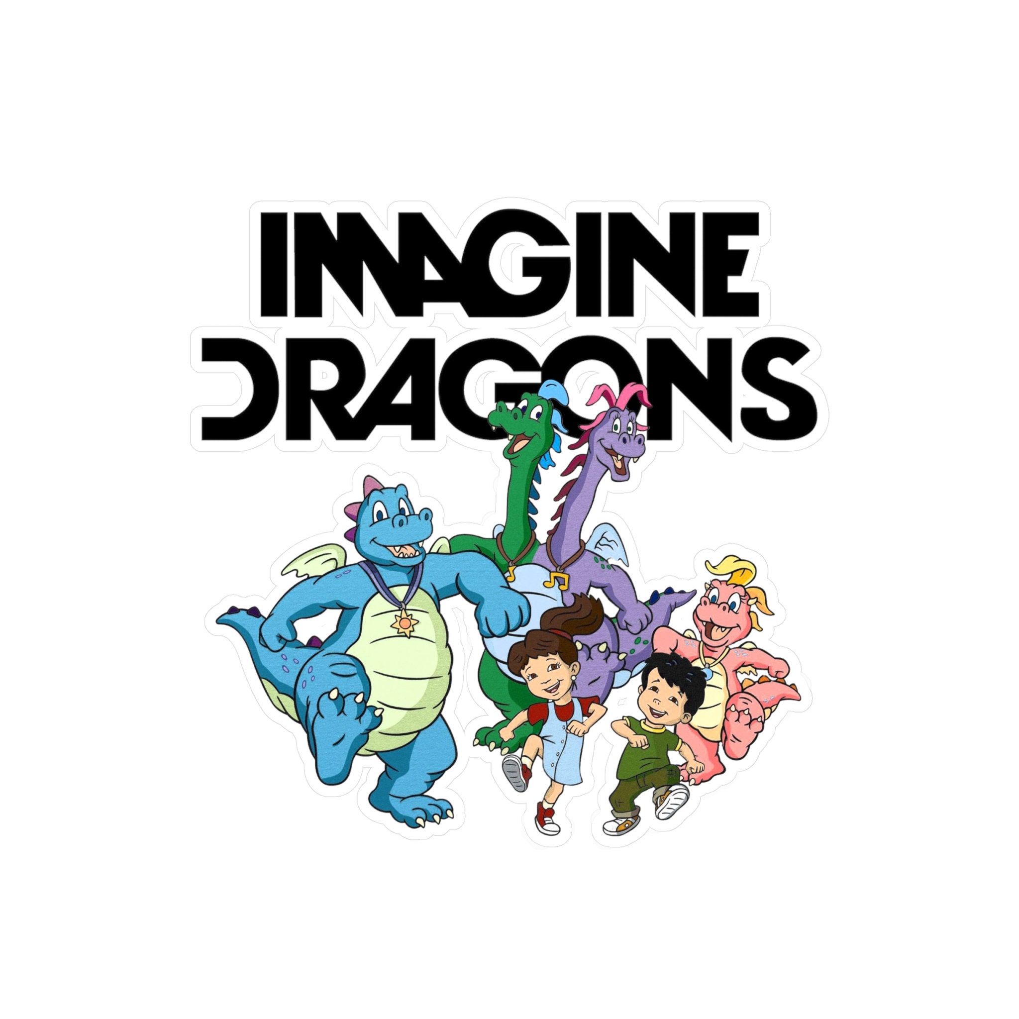 Dragon Tales Imagine Dragons Funny Matte Vinyl Sticker, Waterbottle ...
