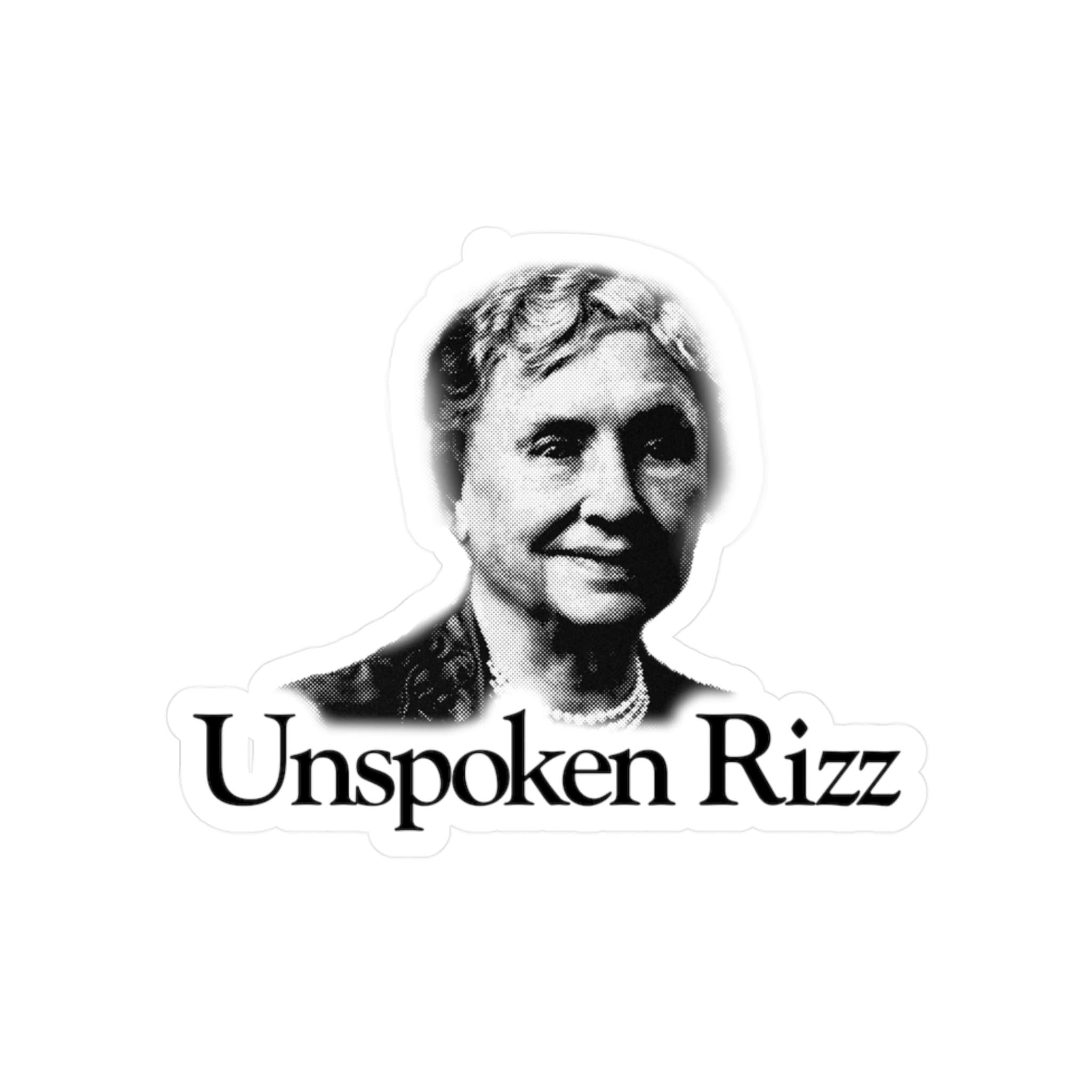 Helen Keller Unspoken Rizz Vinyl Sticker, Water Bottle Sticker Water ...