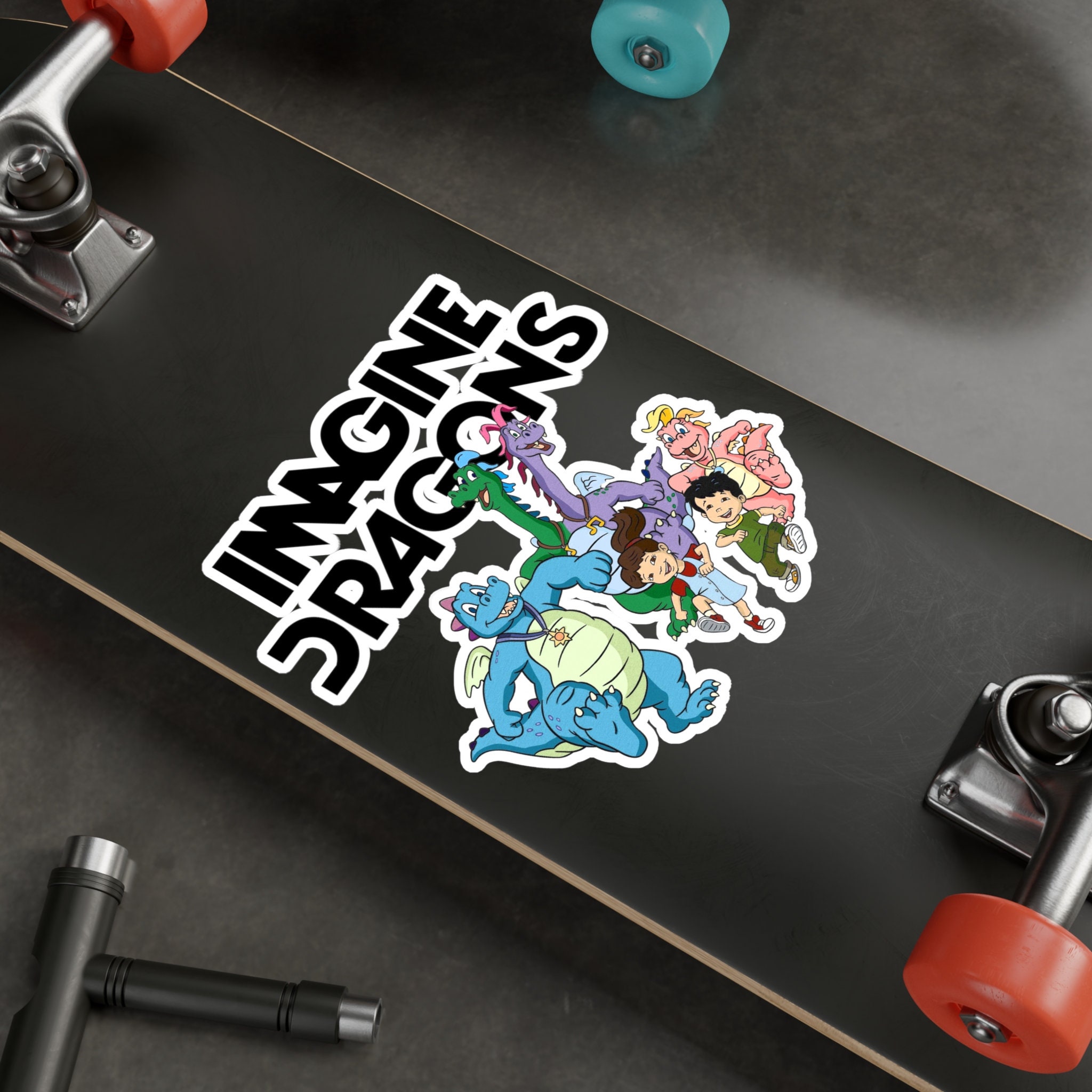 Dragon Tales Imagine Dragons Funny Matte Vinyl Sticker, Waterbottle ...