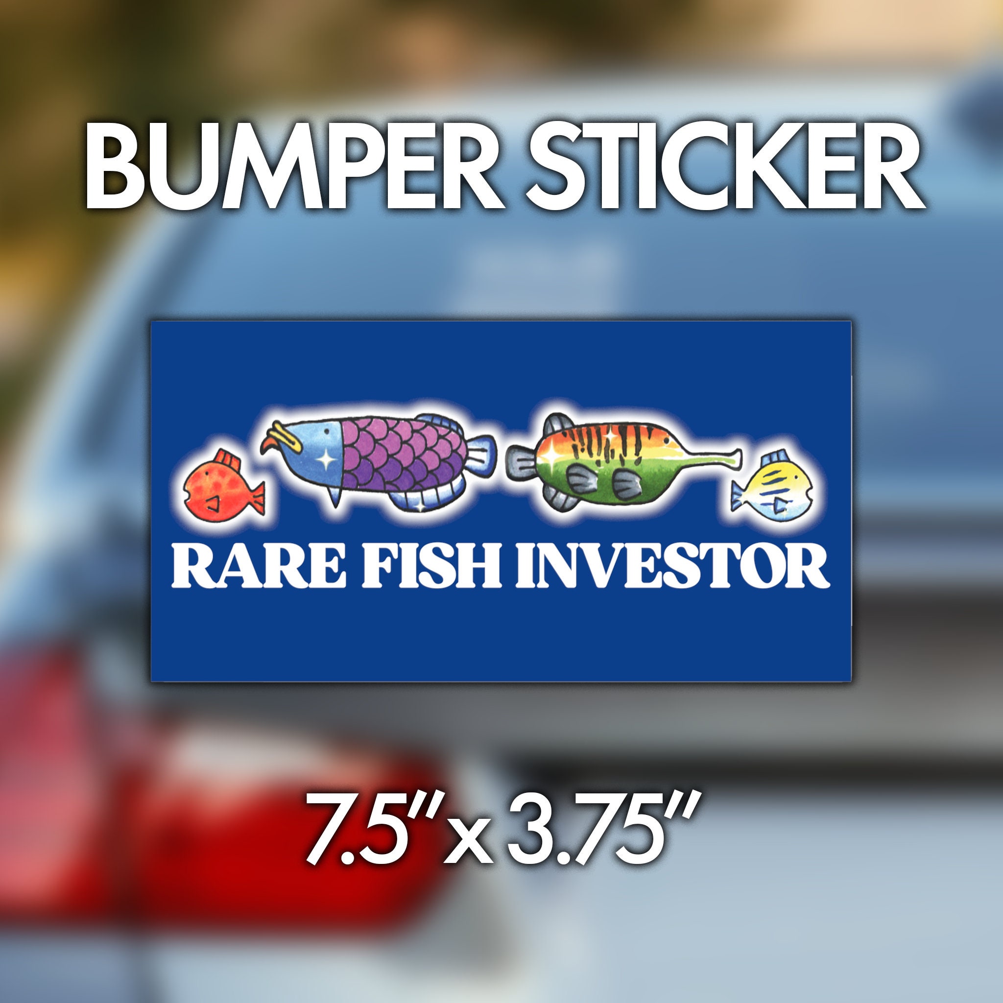 Rare Fish Investor Vinyl Bumper Sticker, Sigma Grindset Bumper Sticker ...