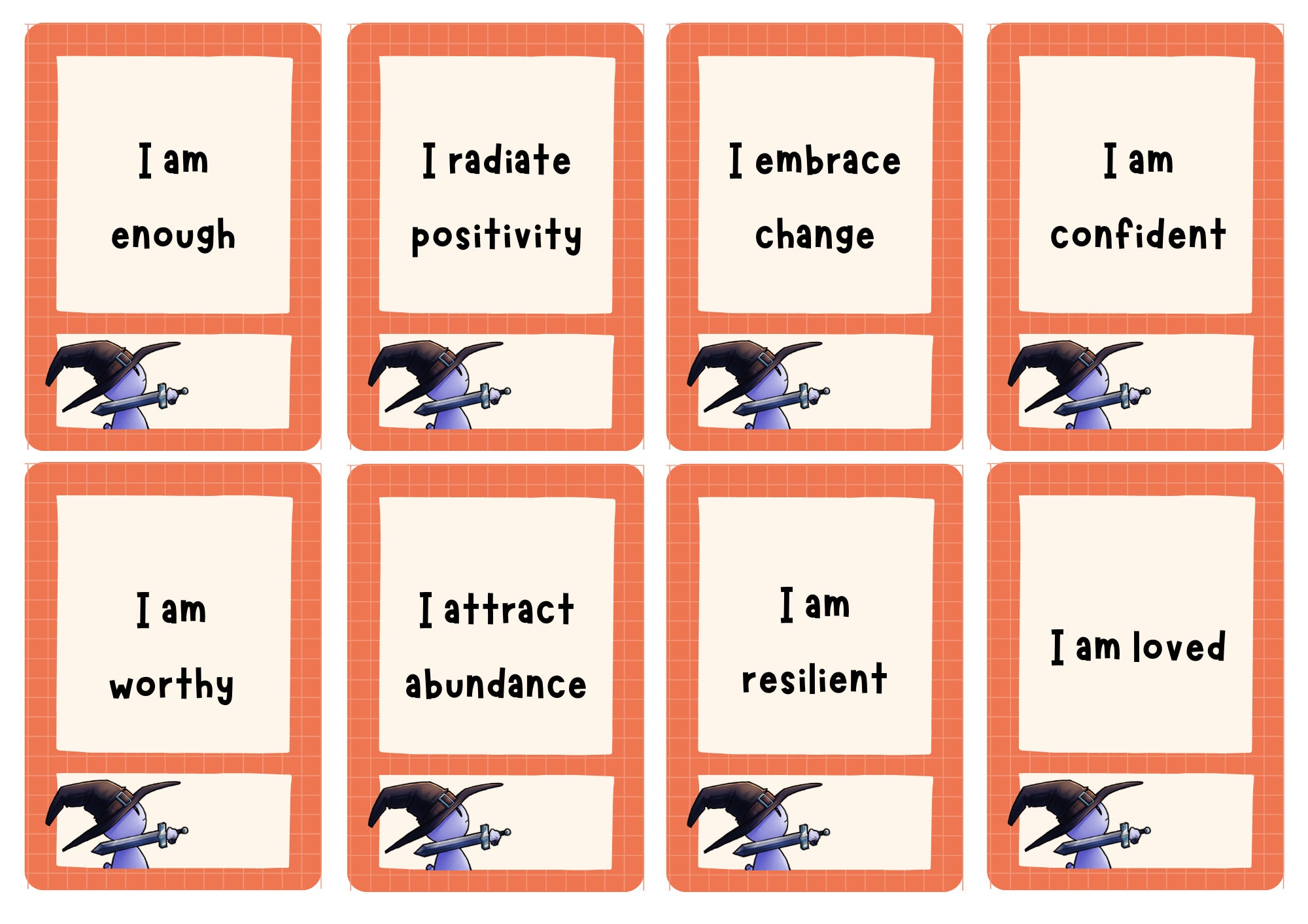 Printable Daily Affirmation Cards Deck Affirmation Cards - Etsy