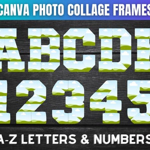 Canva Photo Collage Letters & Numbers, Canva Frames, Canva Templates ...