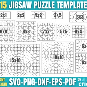 Jigsaw Puzzle Template, Puzzle Template SVG, Jigsaw Puzzle SVG, Puzzle ...