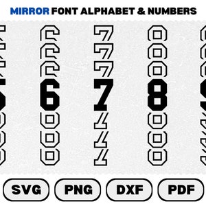 Mirror Font SVG, Stacked Font SVG, Sports Font SVG, Stacked Alphabet ...