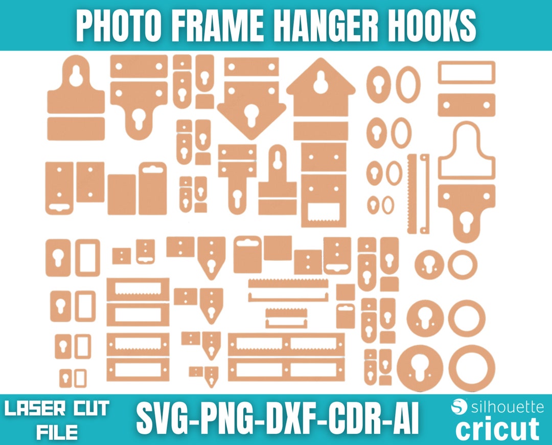 Photo Frame Hanger Hook, Sawtooth Hanger, Frame Hangers Template, Sign ...