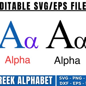 GREEK ALPHABET SVG Files, Greek Alphabet Clipart, Greek Letters Svg ...