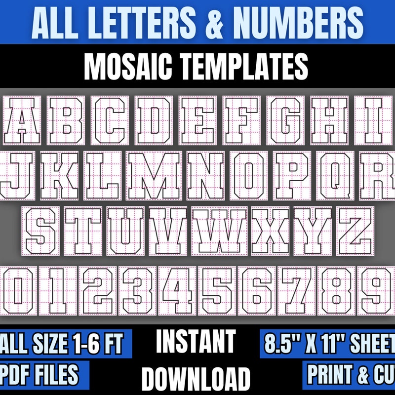 Mosaic Numbers - Etsy