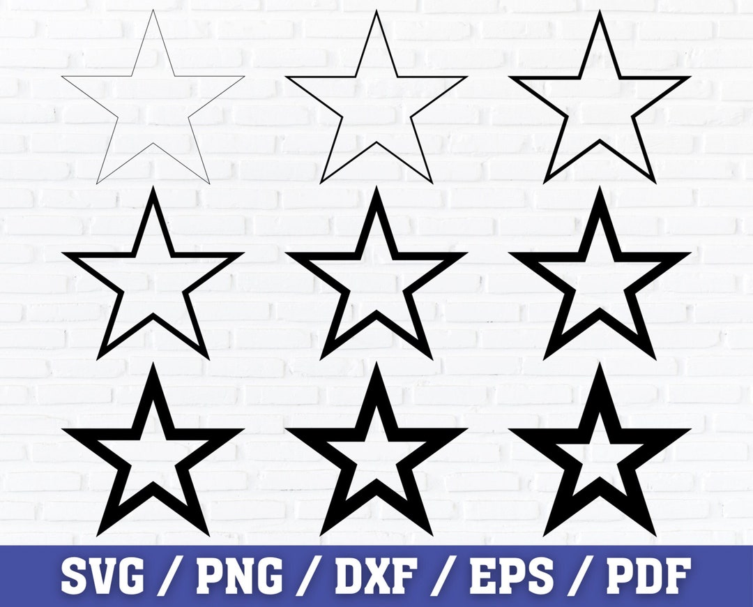 Star SVG Bundle, Star Cut Files, Star Outline SVG, Star Vector Files, Star Clip Art, Star Png ...