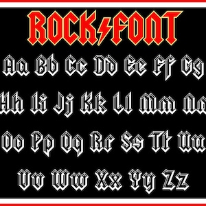 Rock Font, Hard Rock Font, Heavy Metal Font, Music Font, Metal Font ...
