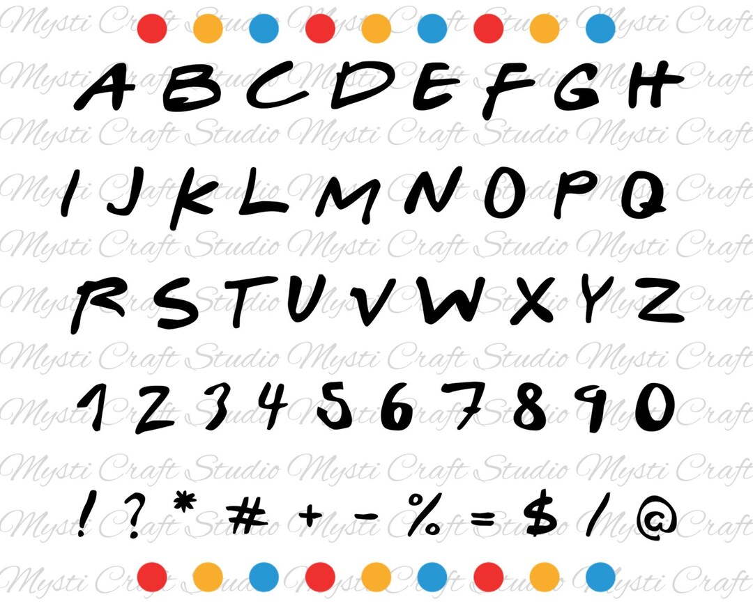 Friends Font, Friends Font TTF, Friends Font for Cricut, Cricut Font ...