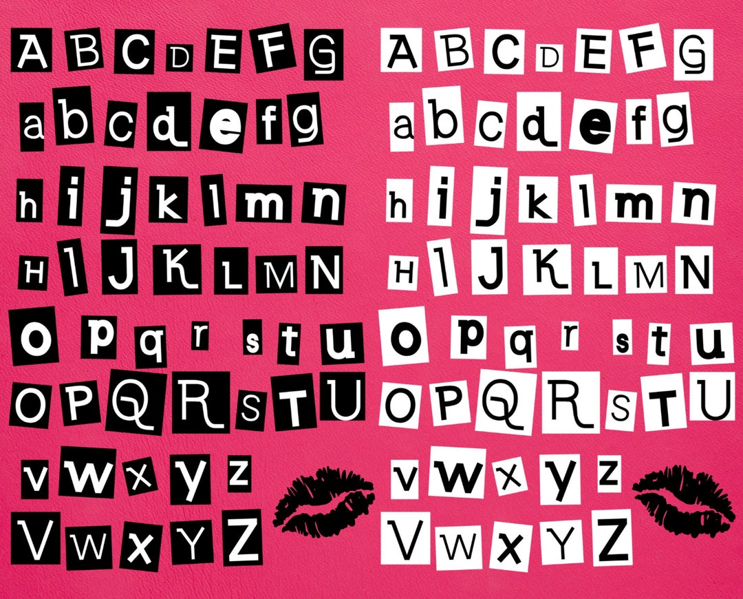 Burn Book Alphabet, Burn Book Letters, Burn Book Numbers, Cricut Cut ...