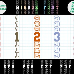 Mirror Font SVG, Stacked Font SVG, Sports Font SVG, Stacked Alphabet ...