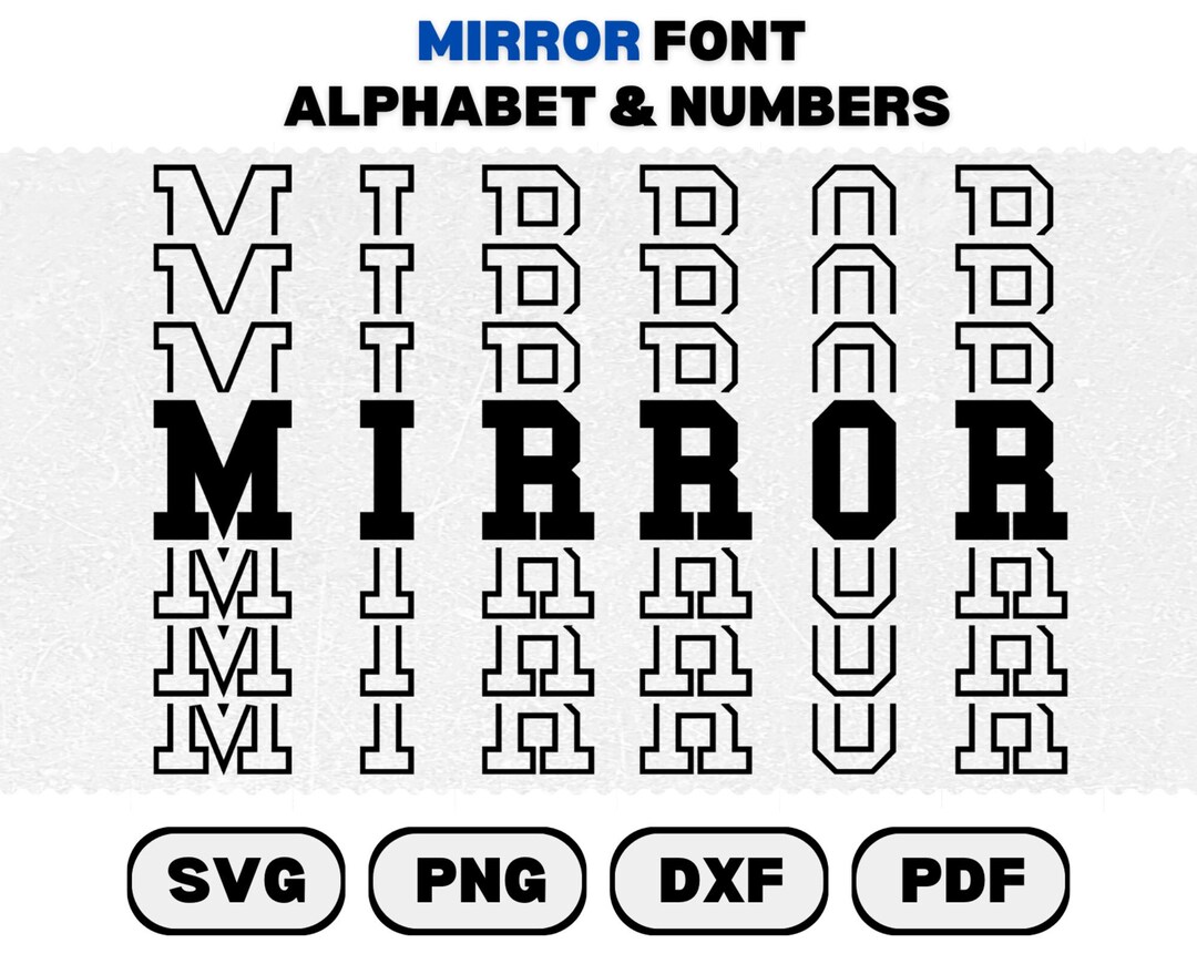 Mirror Font SVG Stacked Font SVG Sports Font SVG Stacked - Etsy UK