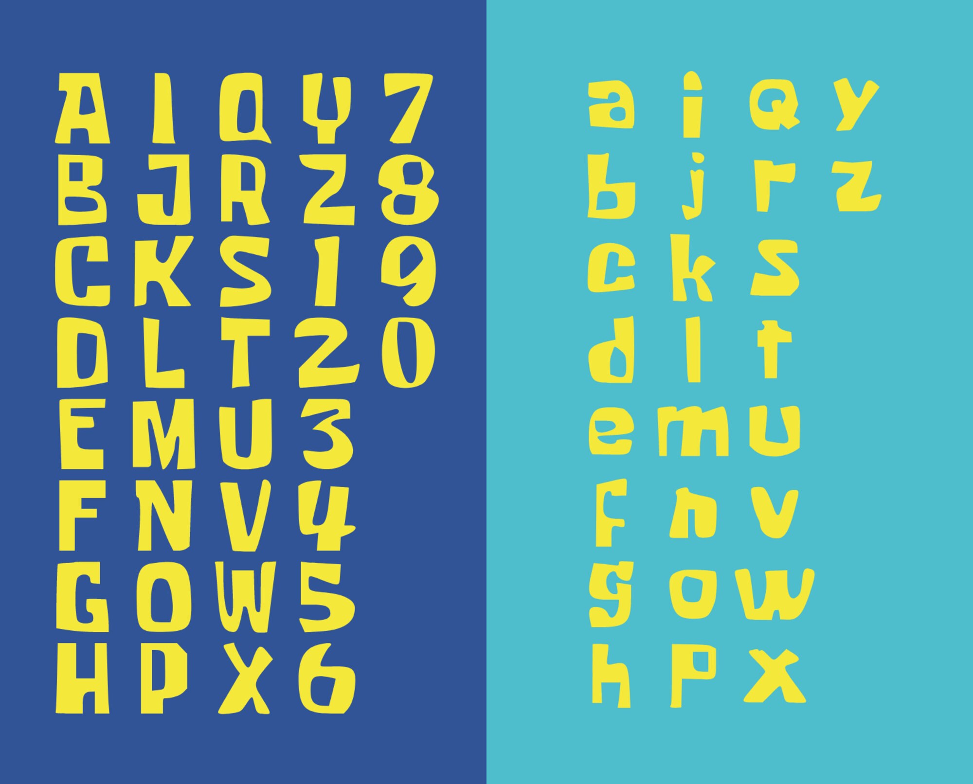 Sponge Font Cartoon Font Sponge Alphabet Sponge Letters - Etsy