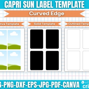 Capri Template Svg, Blank Capri Sun Template, Juice Pouch Label, Juice ...