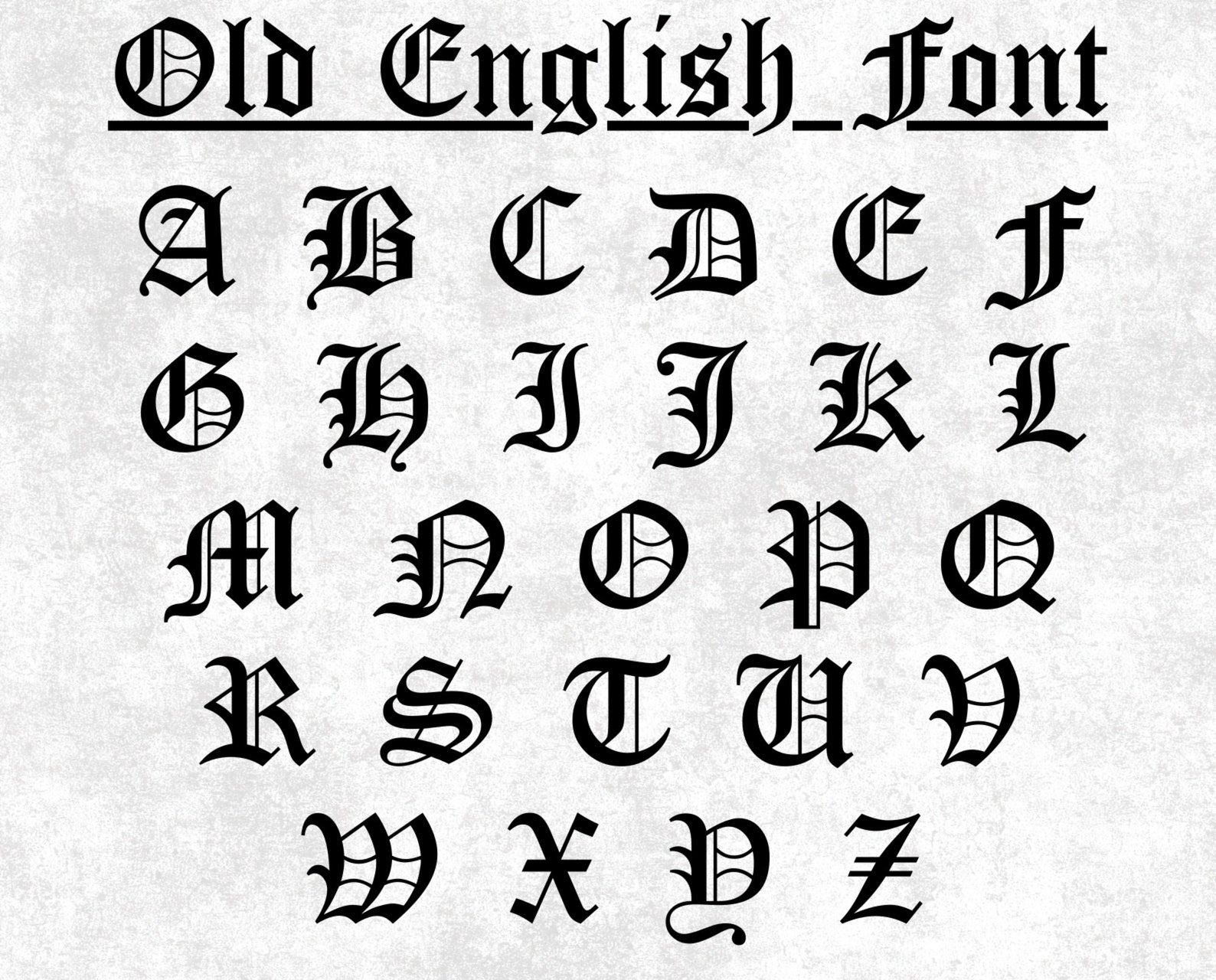 OLD ENGLISH FONT Svg, Old English Alphabet Svg, Old English Letters Svg ...