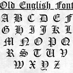 OLD ENGLISH FONT Svg, Old English Alphabet Svg, Old English Letters Svg ...