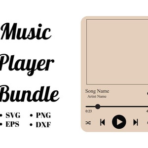 Music Player SVG Bundle | Music Player Display | Audio Control SVG ...