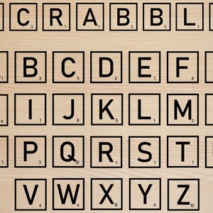 SCRABBLE TILES SVG Files, Scrabble Tiles Svg Files for Cricut, Scrabble ...