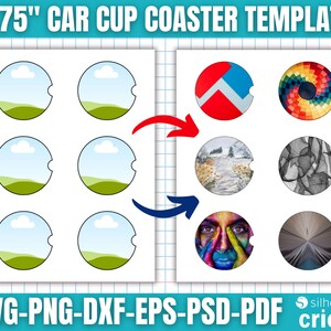 2.75 Car Coaster Template Svg, Car Cup Coaster Template, Car Coaster ...