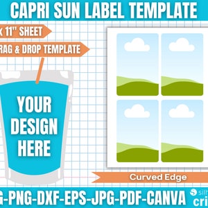 Capri Template Svg, Blank Capri Sun Template, Juice Pouch Label, Juice ...