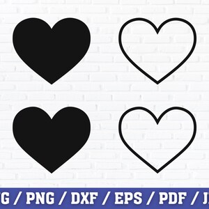 Hearts Svg Bundle, Heart Outline Svg, Heart Cut Files, Heart Clipart ...