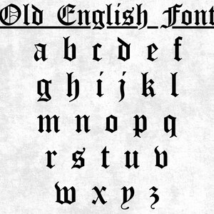 OLD ENGLISH FONT Svg, Old English Alphabet Svg, Old English Letters Svg ...
