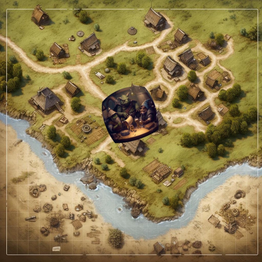 DND Battle Map Pack 4 Grassland Villages 123 and 4 Variety - Etsy UK